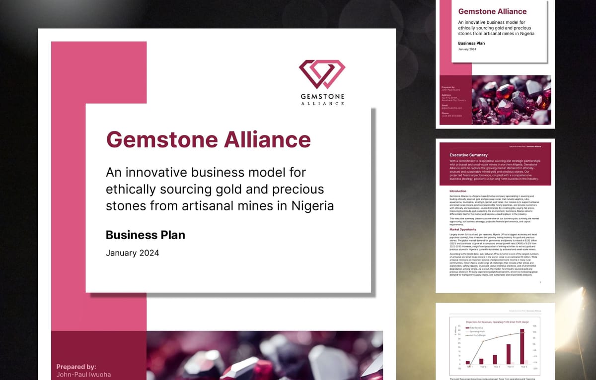 Mining Business Plan Gemstone Alliance